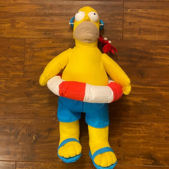 Vintage | Accessories | Vtg Homer Simpson Beach Style Scuba Plush Doll ...